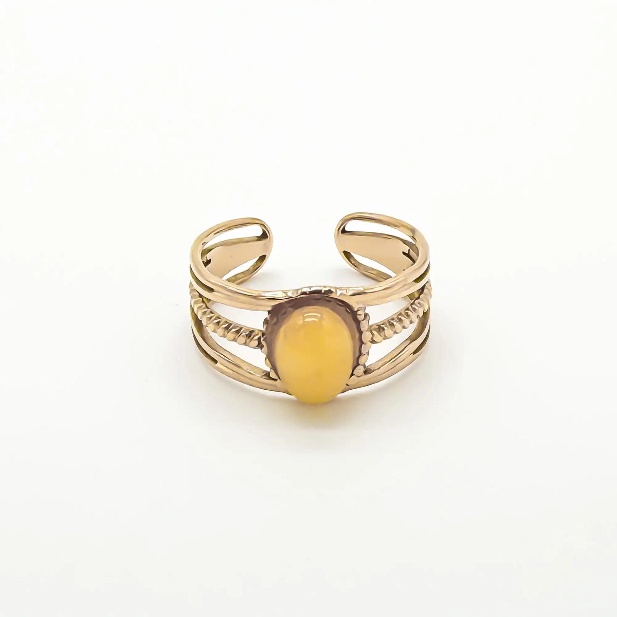 Varia | Rings | Natural Stone | Stainless Steel | Adjustable | Notbranded